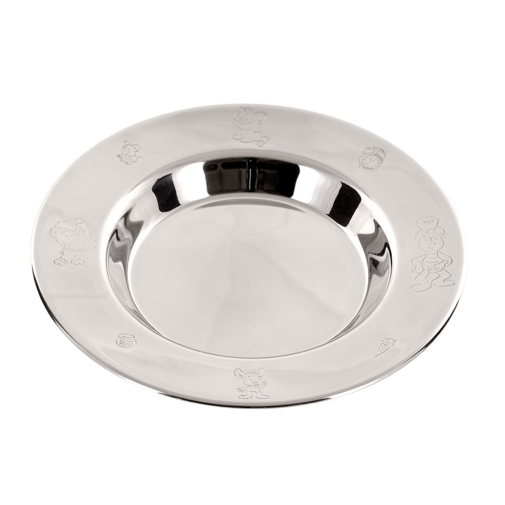 Rustfri stål tallerken med BAMSE - Børne krus og tallerkner - Jul og Hygge