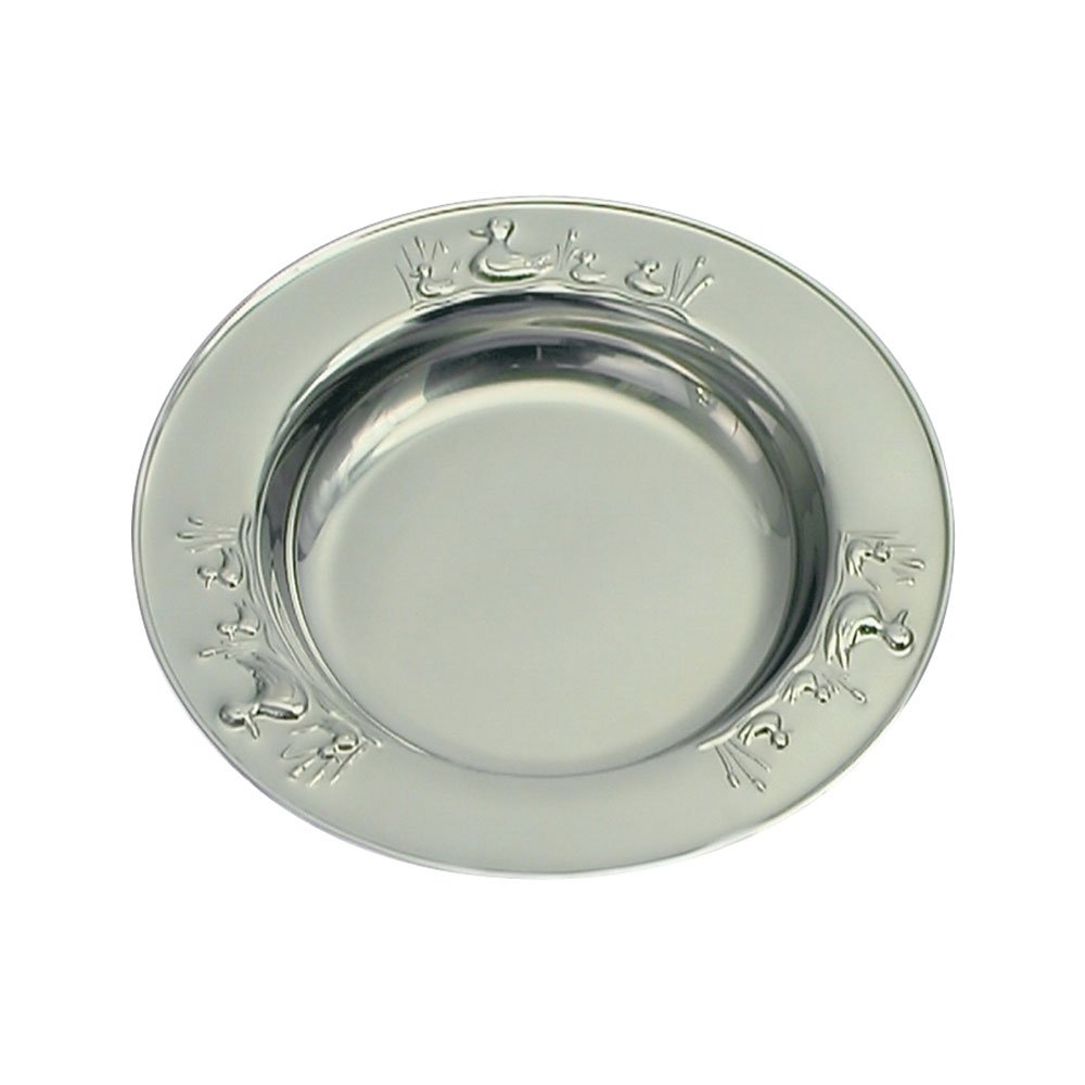 Rustfri stål tallerken med ænder - Børne krus og tallerkner - Jul og Hygge